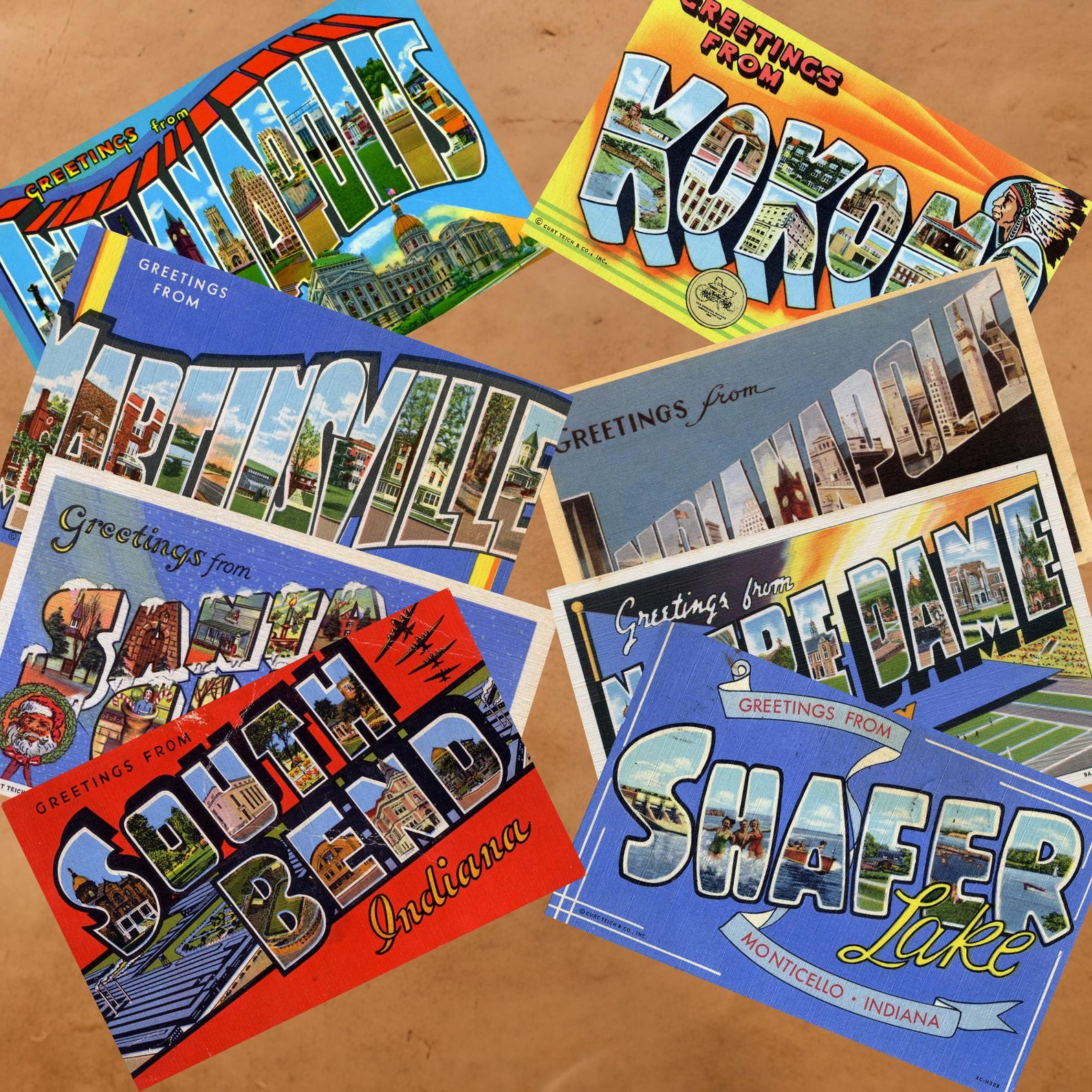200+ Vintage Indiana State Greeting Card & Postcard Collection | 300 ...