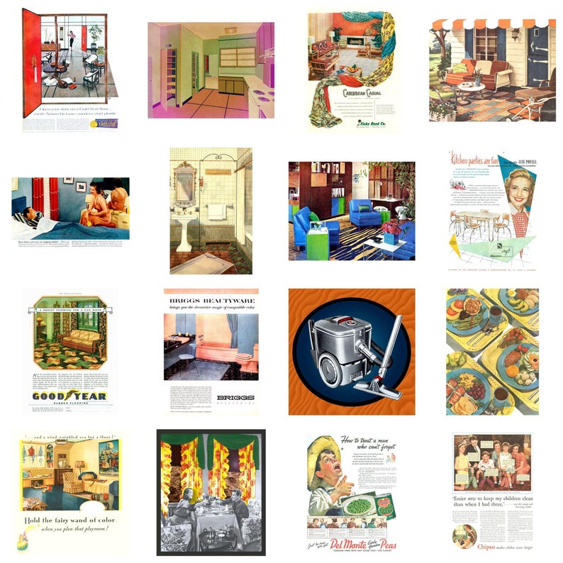 Vintage House & Garden Postcard Collection: 300 DPI Printable (PDF ...