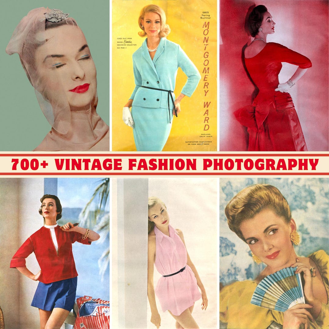 700+ Vintage Fashion Photography Collection: Retro Glamour (300 DPI ...