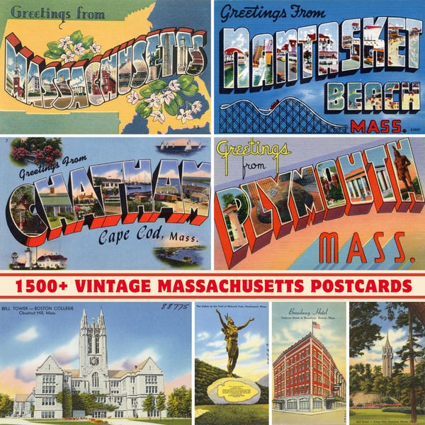 Big Letter Postcards - Etsy