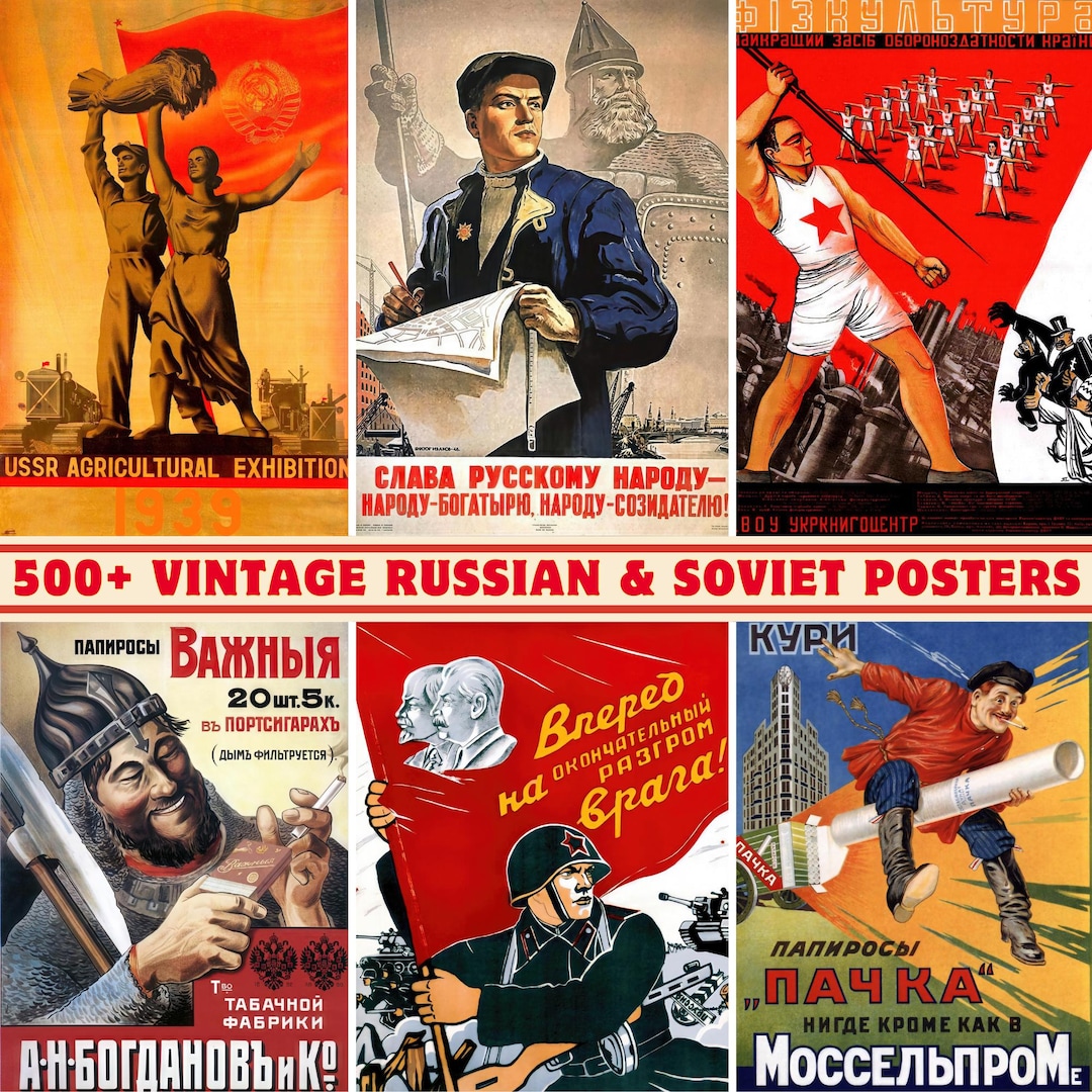 500+ Vintage Russian Soviet Poster Collection: Russian Soviet ...