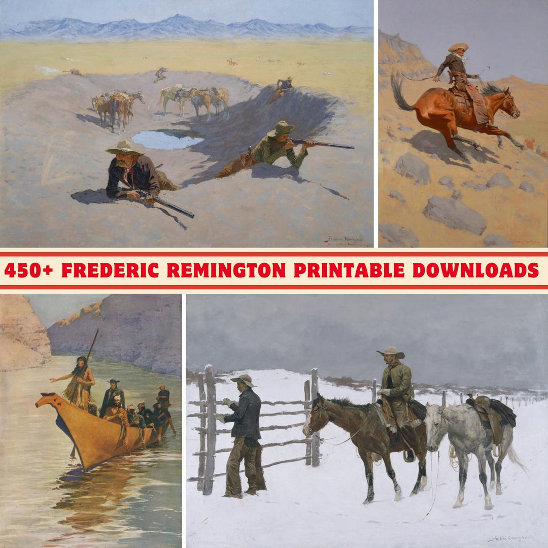 Frederic Remington Art Collection: 450+ Western Art Prints (digital ...