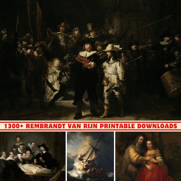 Rembrandt, the Night Watch, 1642 Art Print Canvas Print Fine Art Poster ...