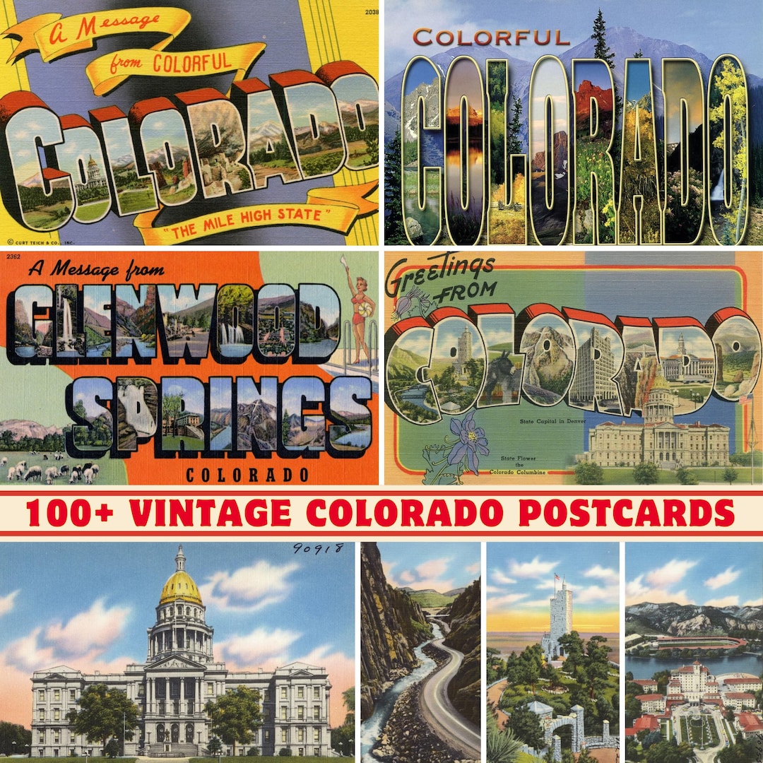 100+ Vintage Colorado State Greeting Card & Postcard Collection | 300 ...