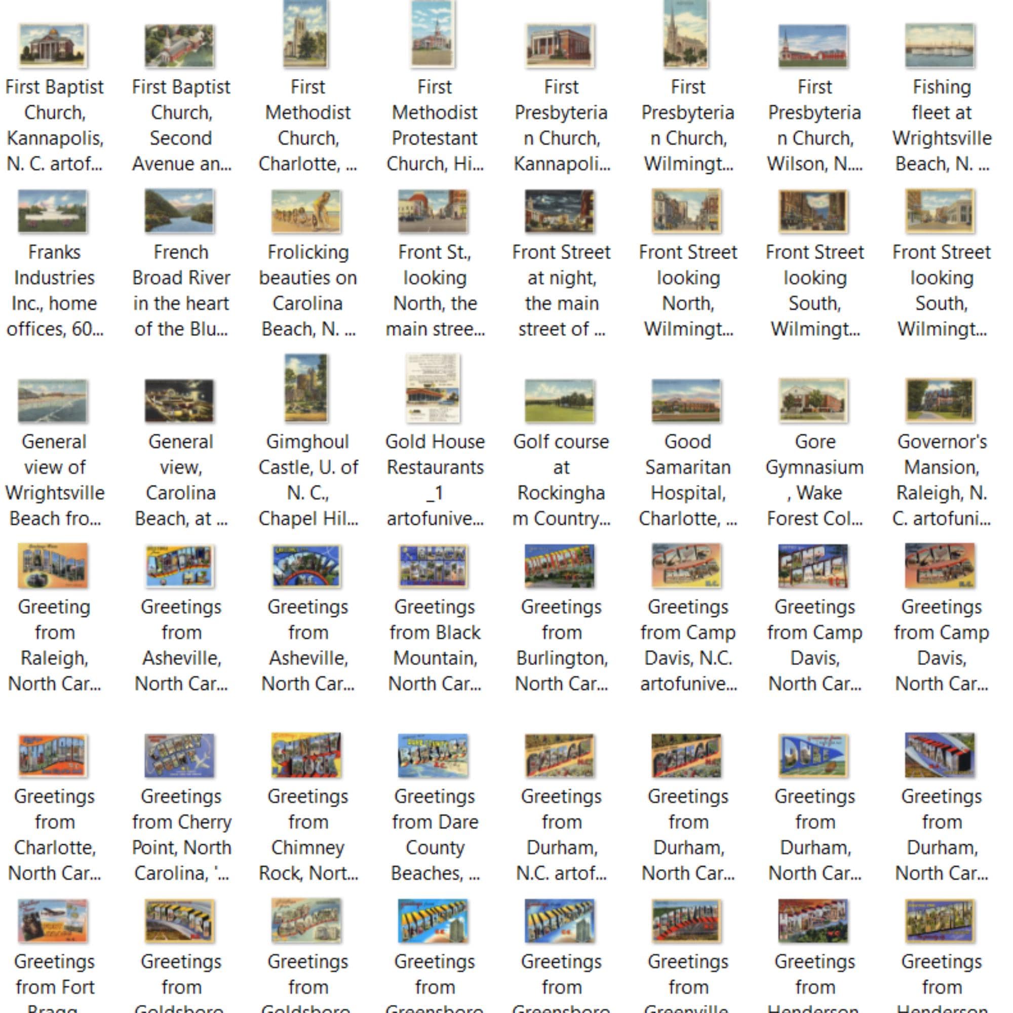 Vintage North Carolina Postcard Collection: 750+ Printable Landmarks ...