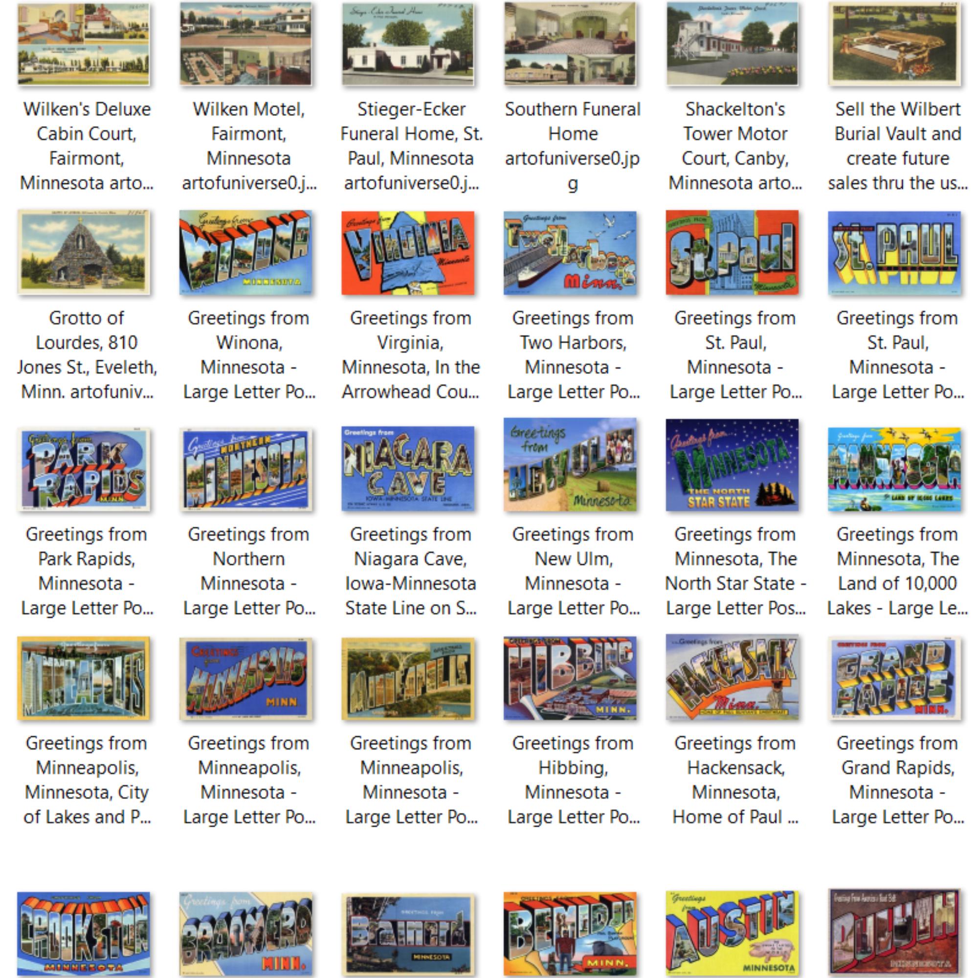 60+ Vintage Minnesota Postcard Collection: Landmarks & Scenery (300 DPI ...