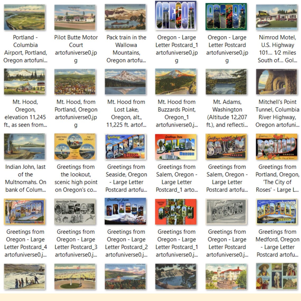 Vintage Oregon Postcard Collection: 100+ Oregon Landmarks (digital ...