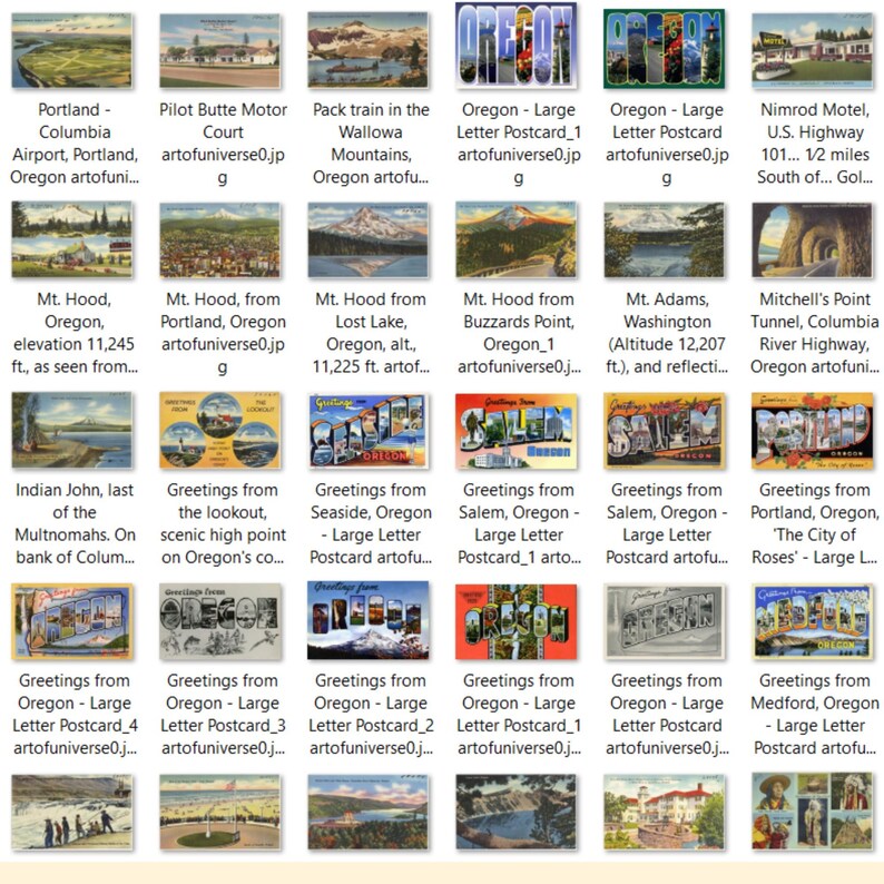 Vintage Oregon Postcard Collection: 100+ Oregon Landmarks (digital ...