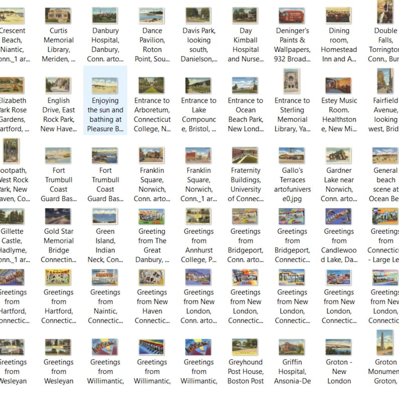 500 Vintage Connecticut State Greeting Card & Postcard Collection 300 ...