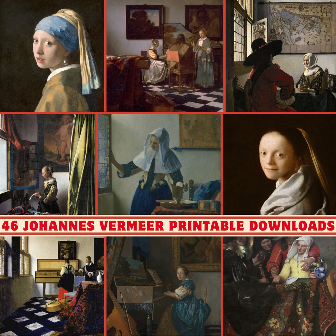 Johannes Vermeer Art Collection: 46 High-res Printable Paintings ...