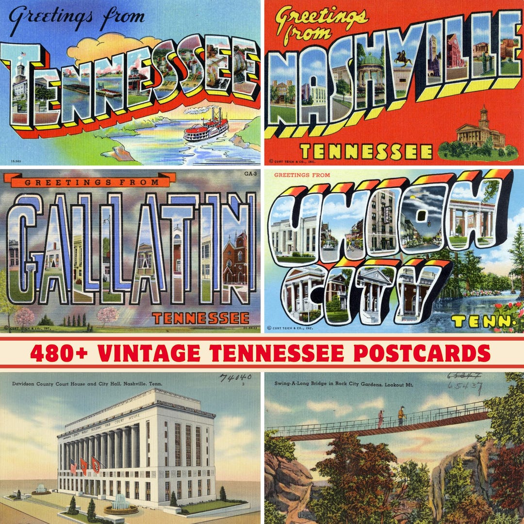 Vintage Tennessee Postcard Collection: 480+ Printable Landmark Images ...