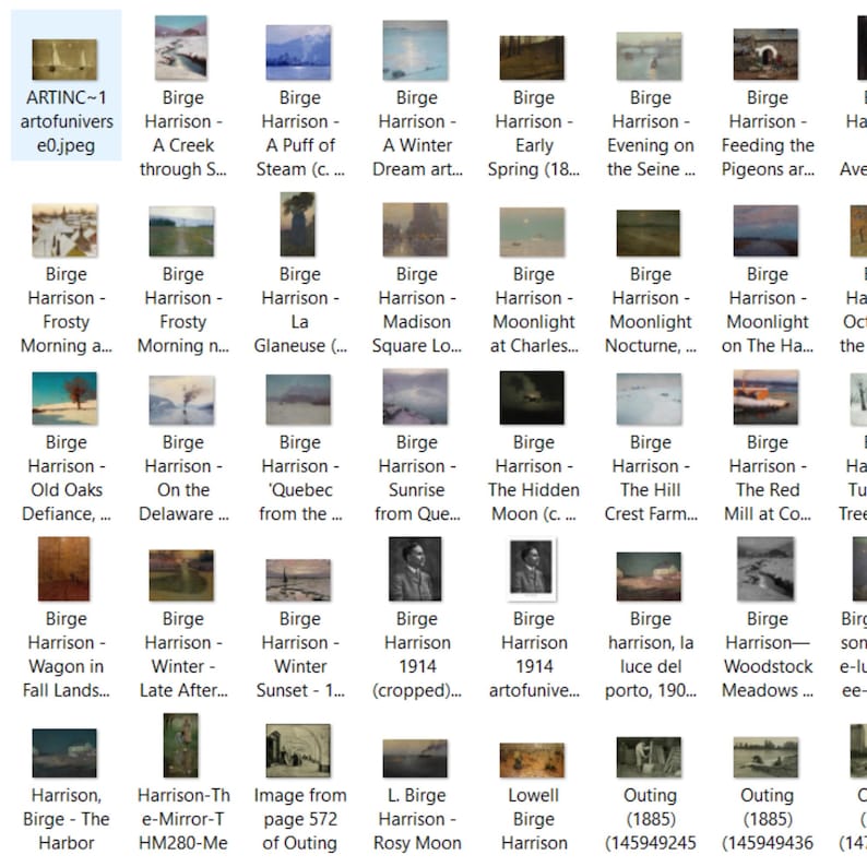 L. Birge Harrison Art Collection: 50+ Tonalist Landscape Prints ...