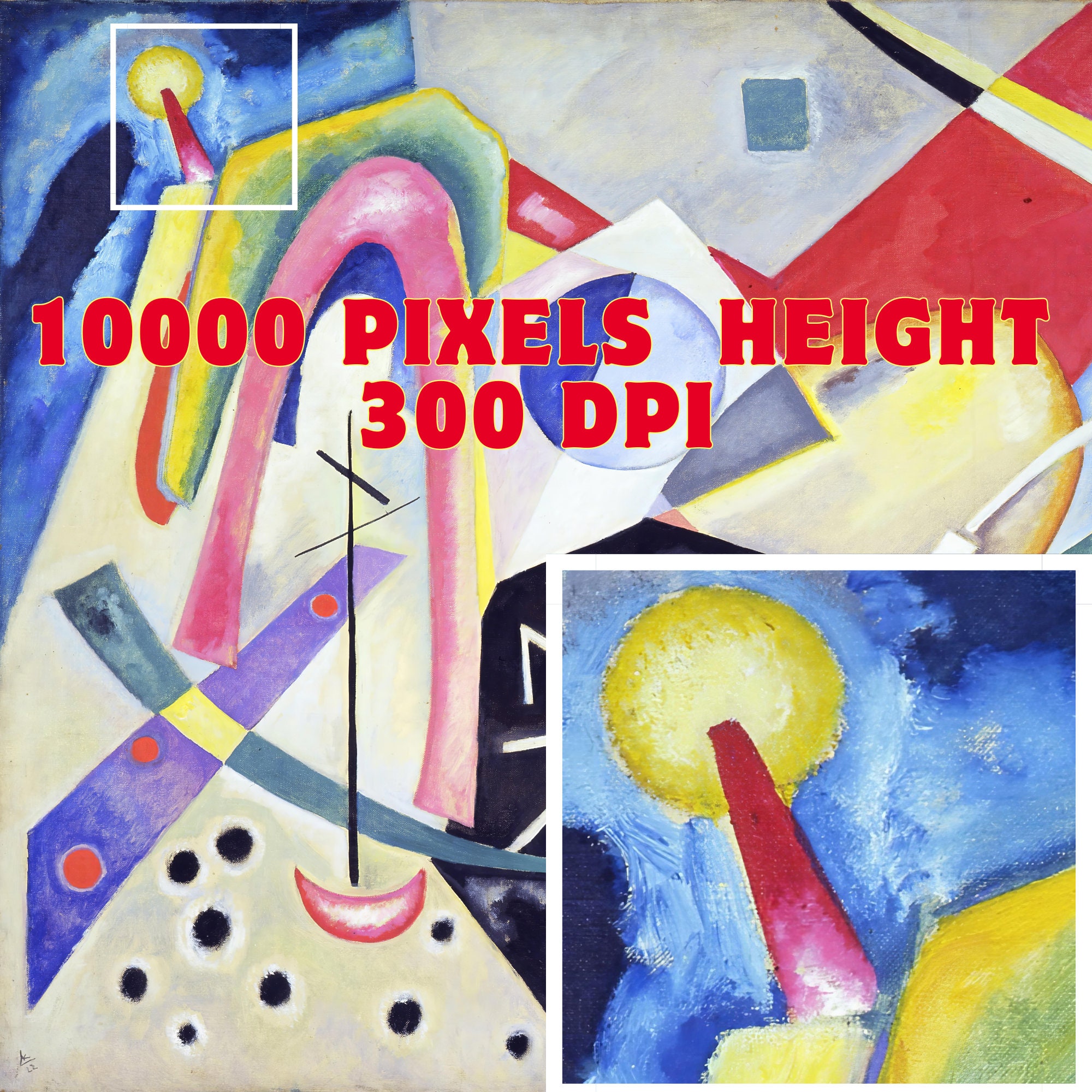 586 High-res Wassily Kandinsky Art Collection 300 DPI Printable Digital ...
