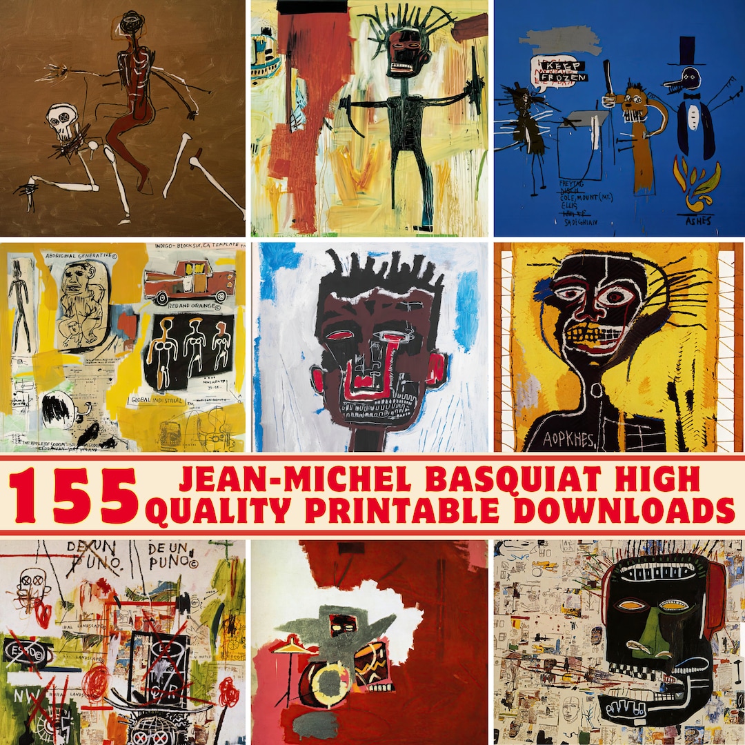 155 High-res Jean-michel Basquiat Art Collection 300 DPI Printable ...