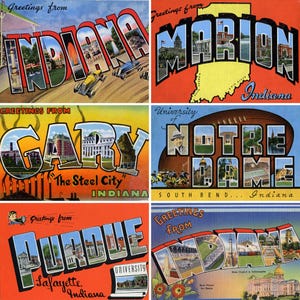 200+ Vintage Indiana State Greeting Card & Postcard Collection | 300 ...