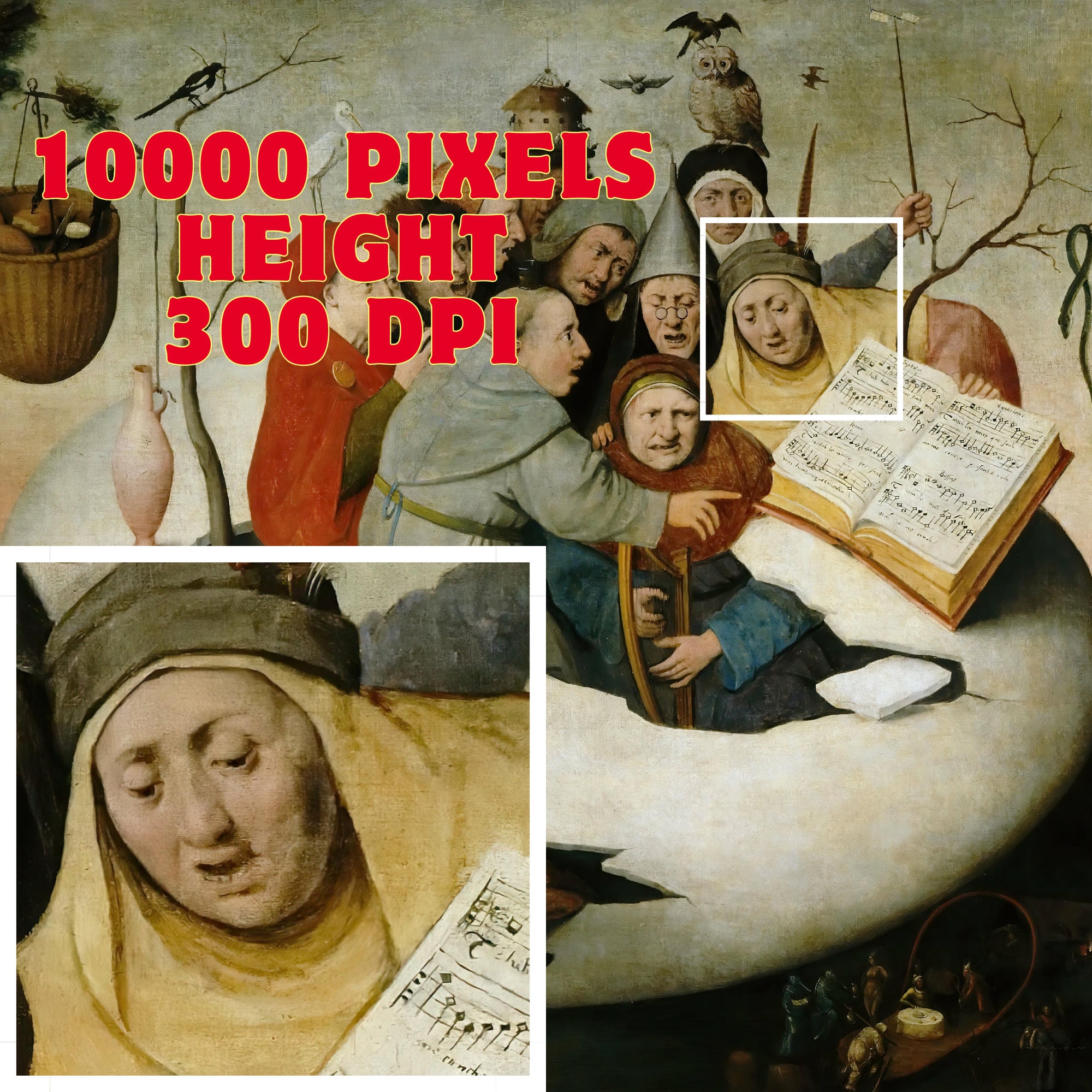 144 High-res Hieronymus Bosch Art Collection 300 DPI Printable Digital Print Set Hieronymus ...