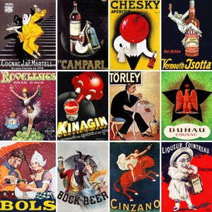 800 Vintage Alcohol Ad Posters: Retro Bar Decor (printable, 300 DPI) - Etsy