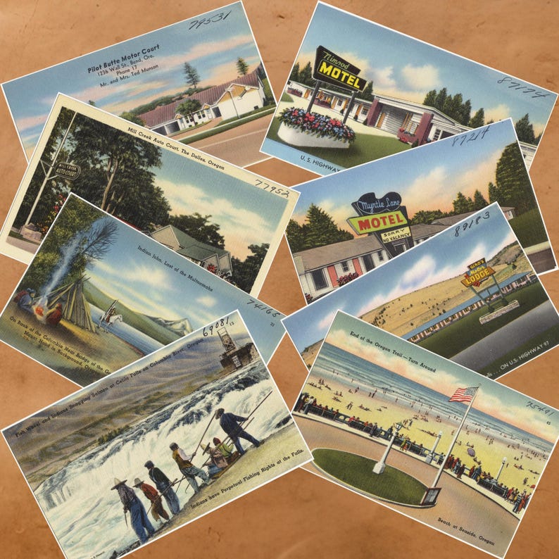 Vintage Oregon Postcard Collection: 100+ Oregon Landmarks (digital ...
