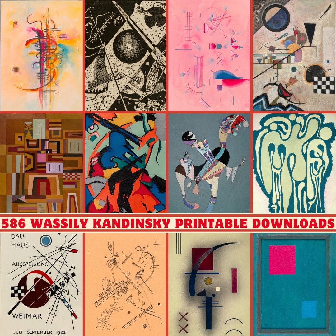586 High-res Wassily Kandinsky Art Collection | 300 DPI Printable ...