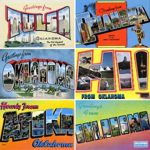 Vintage Oklahoma Postcard Collection: 90+ Printable Landmark Images ...