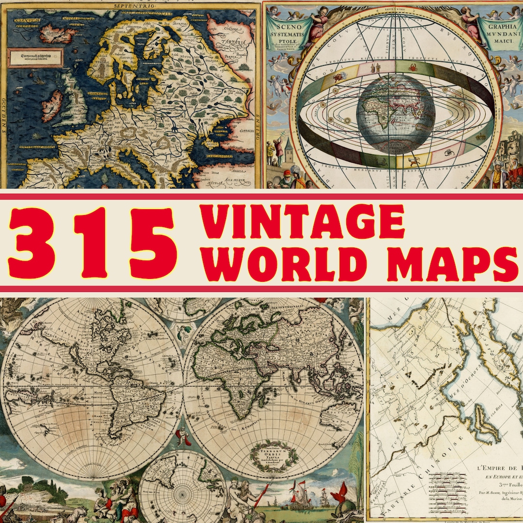 315 Vintage World Atlases & Maps (1493-1860) - High-quality, Printable ...