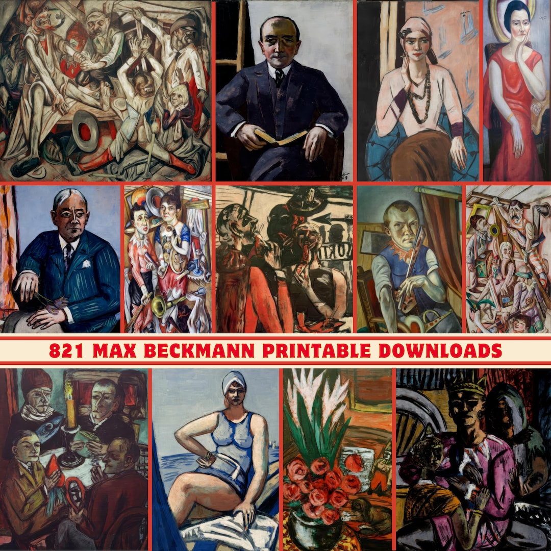 821 High-res Max Beckmann Art Collection | 300 DPI Printable | Digital ...