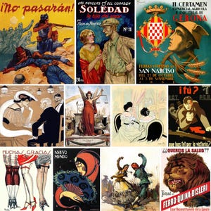700+ Vintage Spanish Poster Collection: Retro Art Prints (digital ...