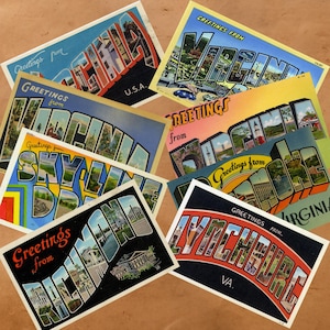 Vintage Virginia Postcard Collection: 1200+ Printable Landmarks ...