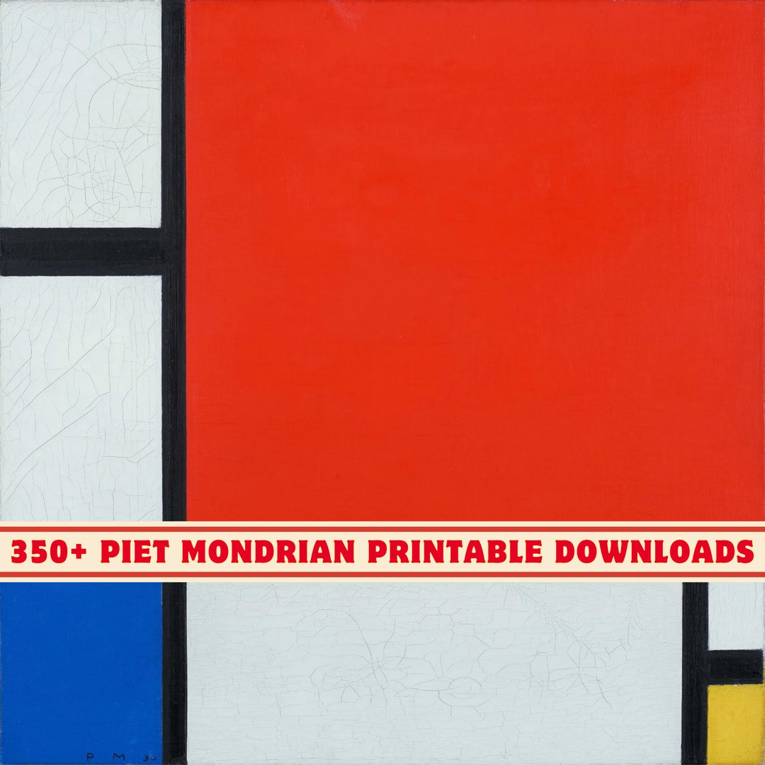 350+ High-res Piet Mondrian Art Collection | 300 DPI Printable ...