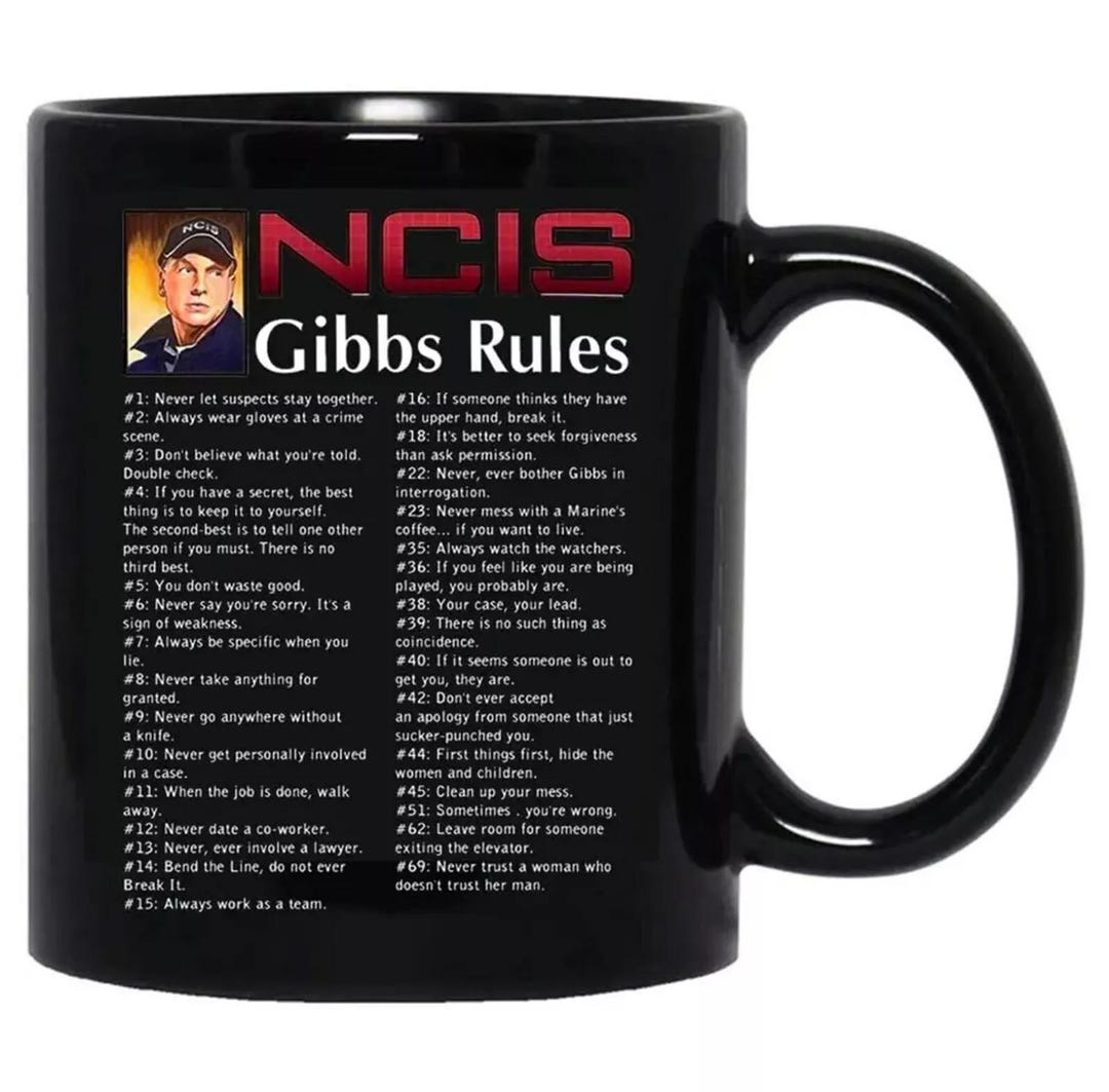Funny Tv Show NCIS Gibbs Rules Coffee Mug - Etsy