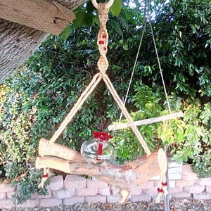 Hummingbird Feeder, Thanksgiving Gift, Glass and Wood, No Drip, Easy ...