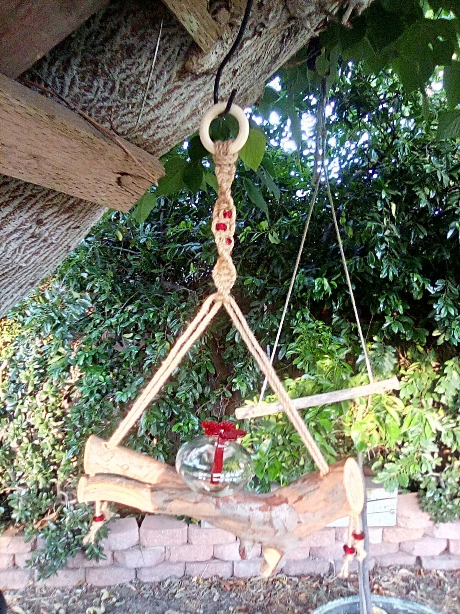 Hummingbird Feeder, Thanksgiving Gift, Glass and Wood, No Drip, Easy ...