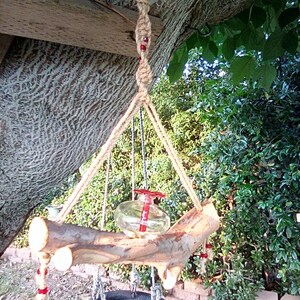 Hummingbird Feeder, Thanksgiving Gift, Glass and Wood, No Drip, Easy ...