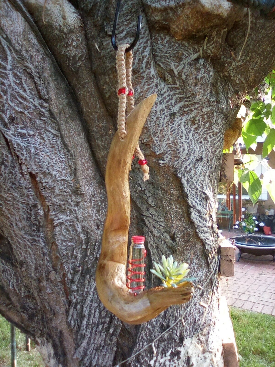 Hummingbird Feeder, Hanging Hummingbird Feeder, No Drip, Bee Safe ...