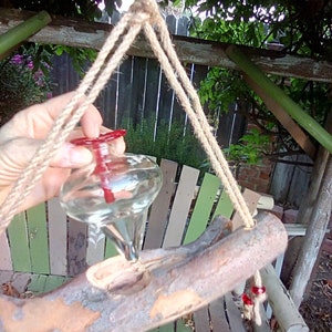 Hummingbird Feeder, Thanksgiving Gift, Glass and Wood, No Drip, Easy ...