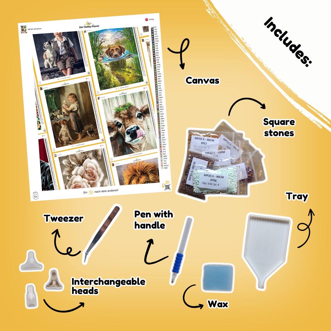 The Hobby Planet Diamond Painting Art Square MP76 Noah's Ark - Etsy