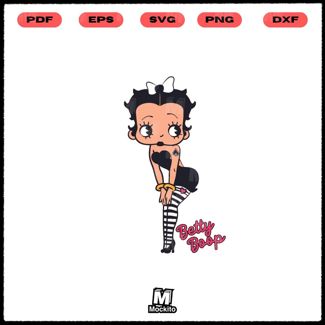 Betty Boop Svg, Gothic Betty Boop Svg, Tatto Svg, Black Drees Betty ...