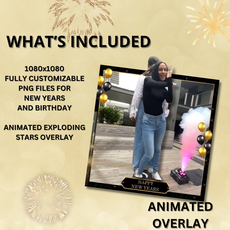 Custom Overlay New Years 360 Photo Booth Overlay Animated 360 ...