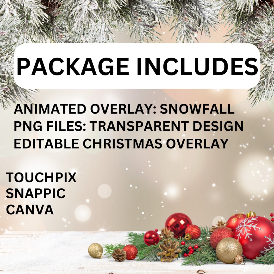 360 Photo Booth Animated Overlay Snowy Border Animated Overlay 360 ...