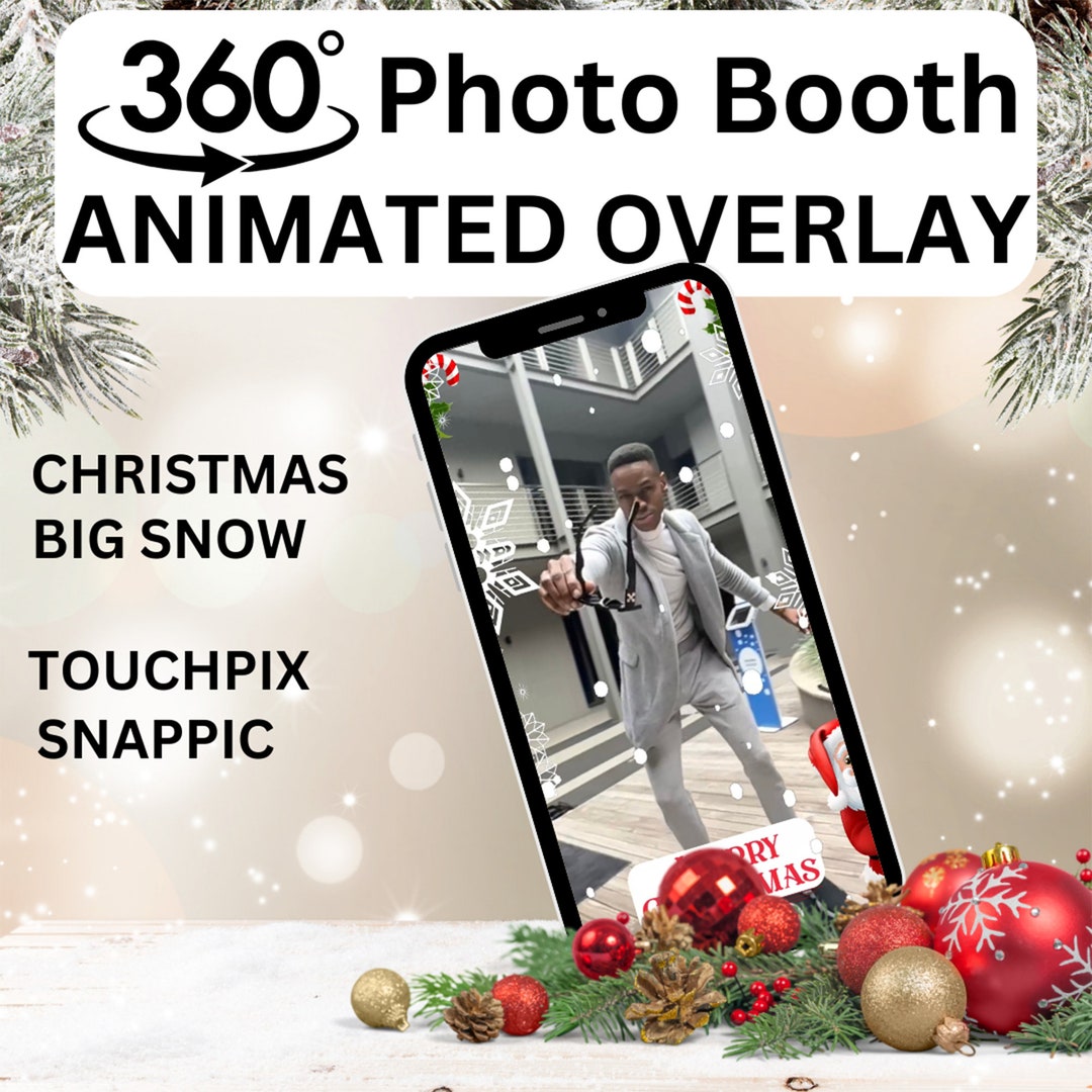360 Photo Booth Animated Overlay Snowy Border Animated Overlay 360 ...