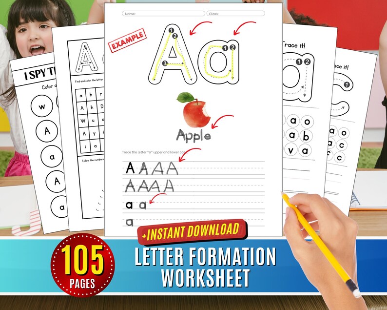 Letter Formation Worksheets Alphabet Writing Practice, Tracing ...