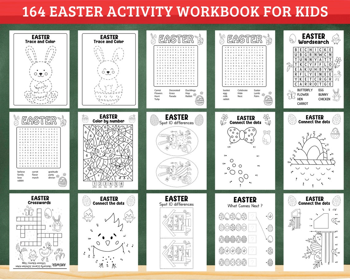 Easter Activity Book Coloring Pages Worksheets, Easter Activities for ...