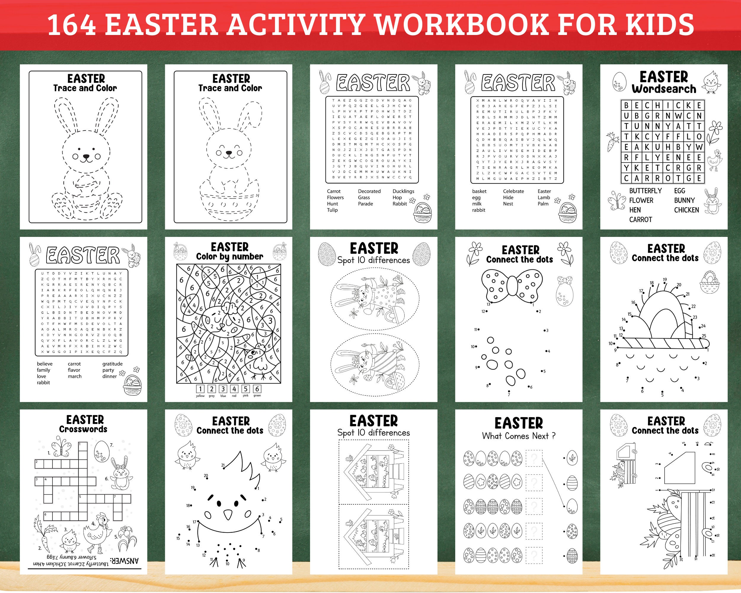 Easter Activity Book Coloring Pages Worksheets, Easter Activities for ...