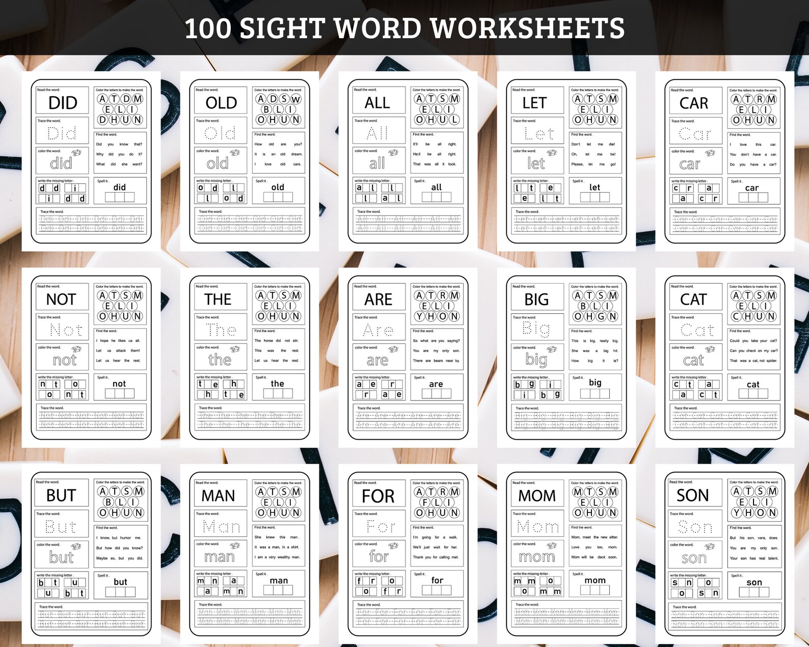 Fry Sight Words Printable Worksheets Flash Cards High-frequency ...