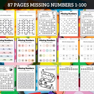Missing Numbers Worksheets Counting Practice Number, Early Childhood ...