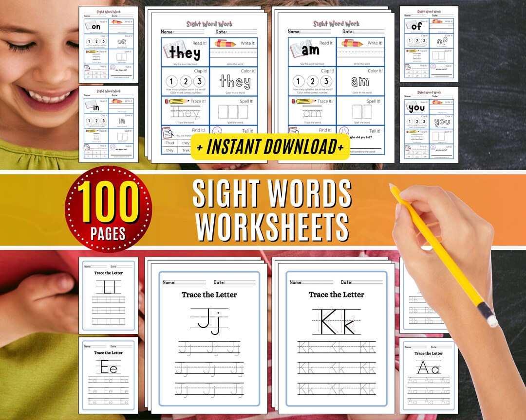 Sight Words Worksheets Let's Learn Printable Learning Alphabet ...