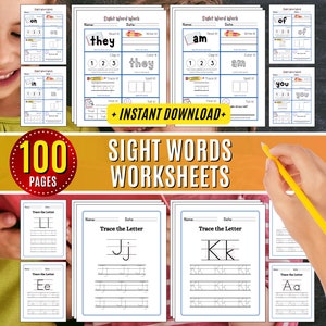 Sight Words Worksheets Let's Learn Printable Learning Alphabet ...
