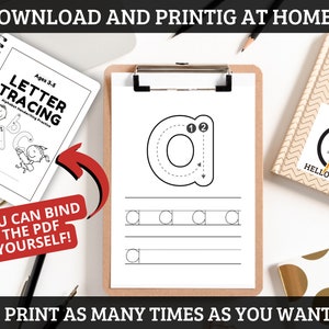 Alphabet Tracing Letters Worksheets Bundle Letter of the Week Printable ...