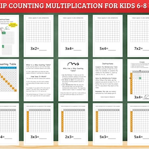 Skip Counting Multiplication Facts Worksheets Practice, Times Tables ...