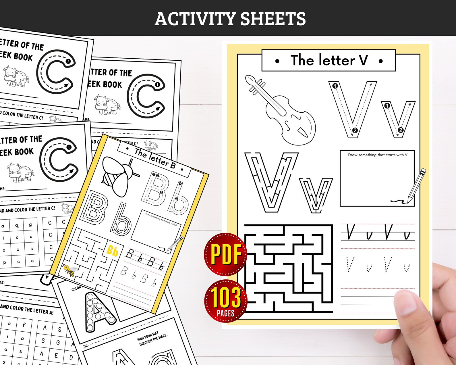 ABC Tracing Alphabet Worksheet for Kids Learning Tracing Sheets ...